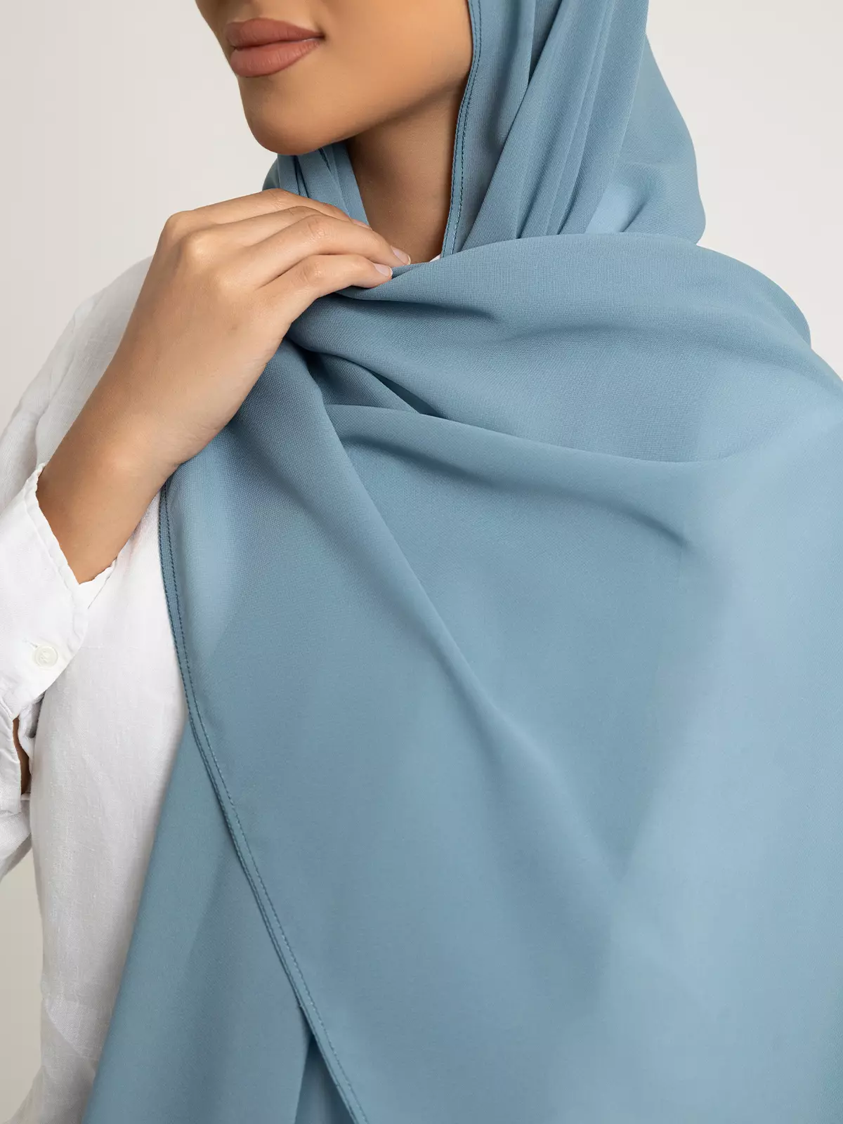 Latest Abayas, Clothing & Tarha Blue Soft Laser Tarha | Kaafmeem Hijab ...