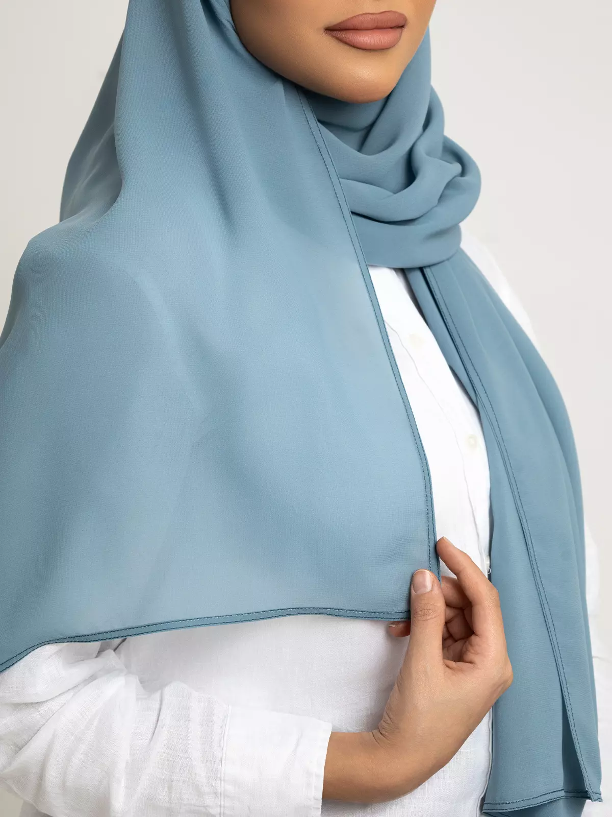 Latest Abayas, Clothing & Tarha Blue Soft Laser Tarha | Kaafmeem Hijab ...