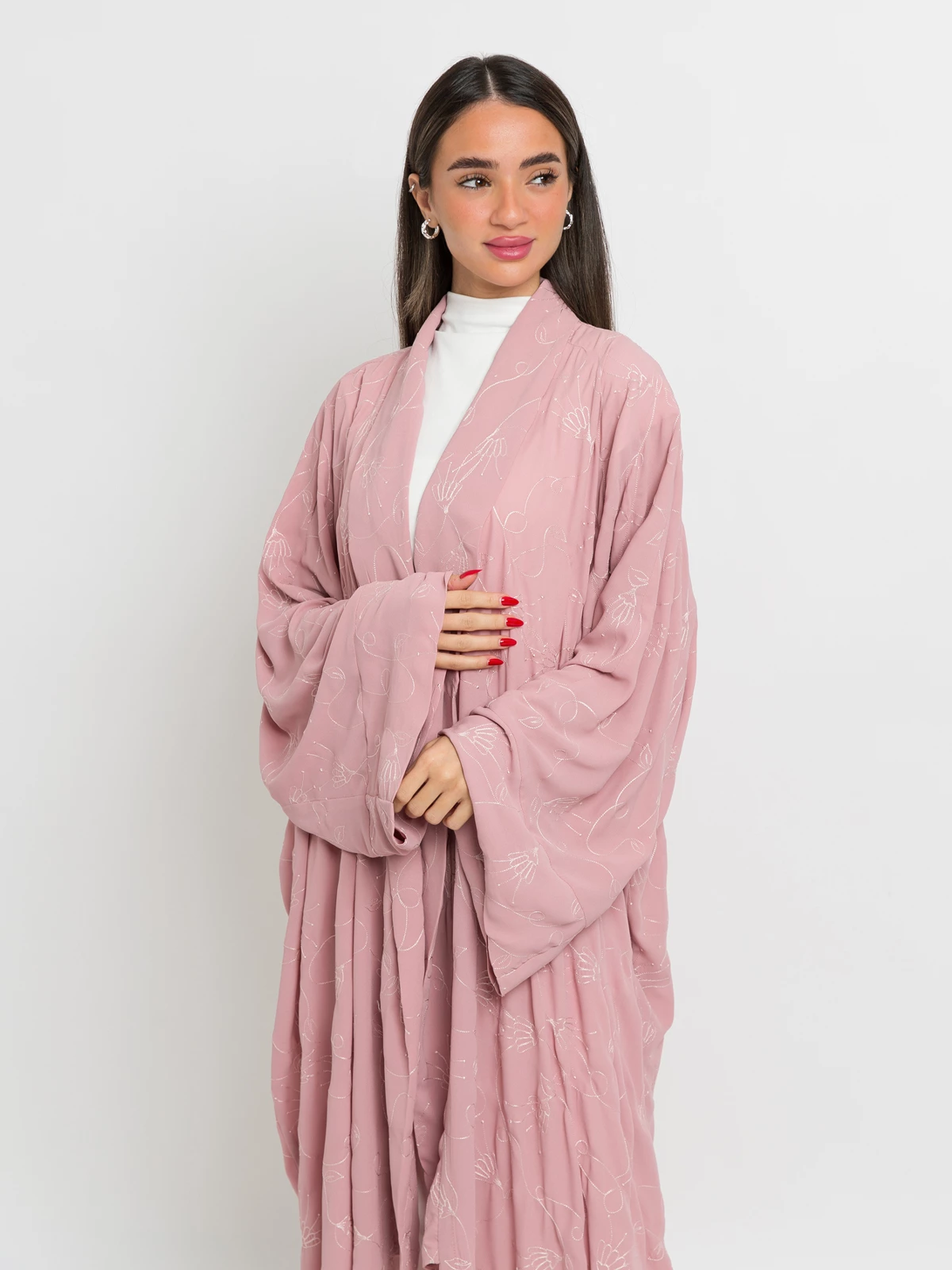 Kaafmeem: Latest Abayas, Clothing & Tarha Chiffon Flowstyle Abaya ...