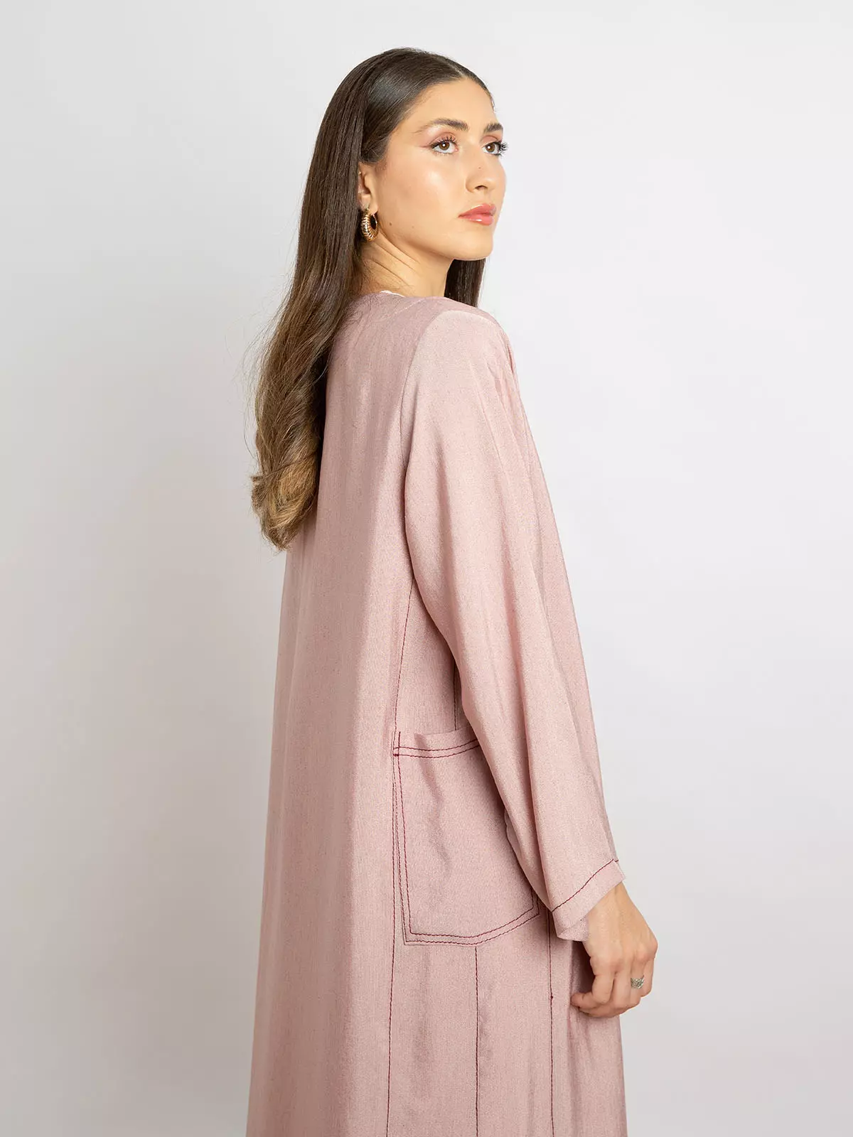 Latest Abayas, Clothing & Tarha Pink open abaya | daily abaya