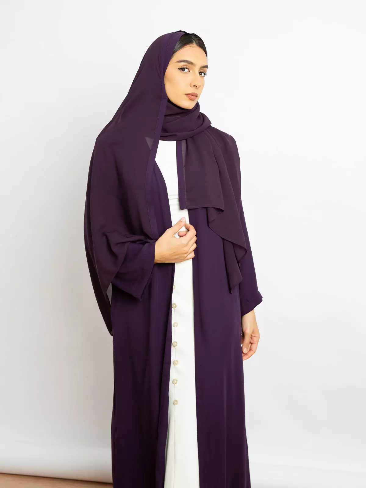 Latest Abayas, Clothing & Tarha Purple light abaya | comfortable ...