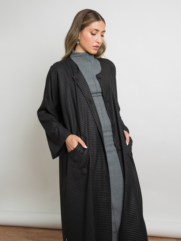 Latest Abayas, Clothing & Tarha Hoodie less winter closed abaya | Black ...