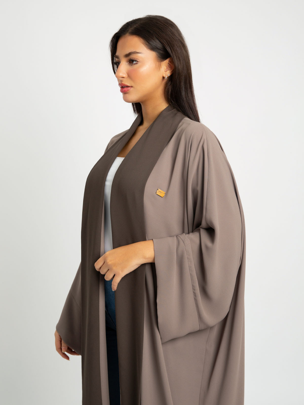Latest Abayas, Clothing & Tarha Brown shades Flowstyle Abaya | Light Abaya