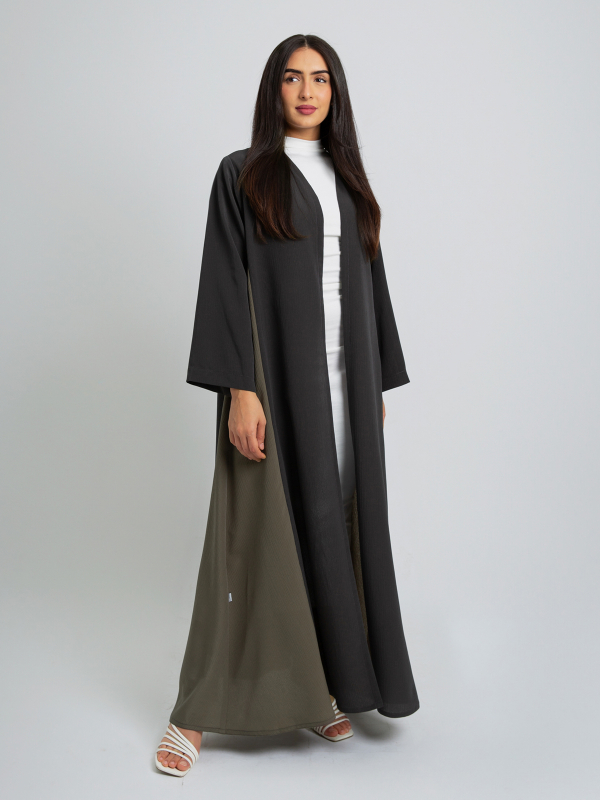 Kaafmeem: Latest Abayas, Clothing & Tarha Olive Shades Princess A cut ...