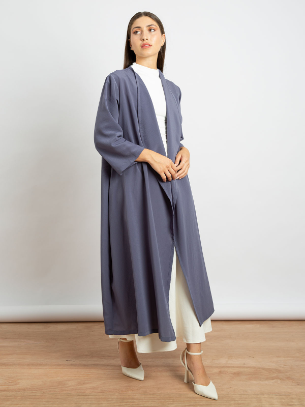 Latest Abayas, Clothing & Tarha Purple comfortable abaya | Fancy open abaya